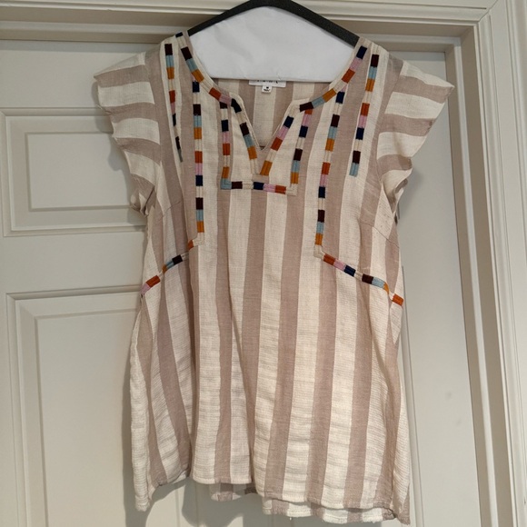 THML | Tops | Thml Colorful Embroidered Top | Poshmark